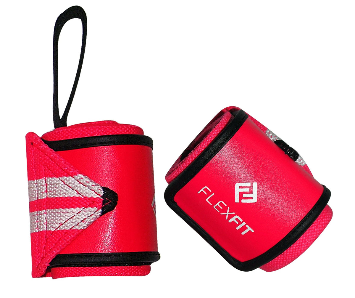 FlexFit Wrist Wraps Elite (Pink/White) – Flexfit