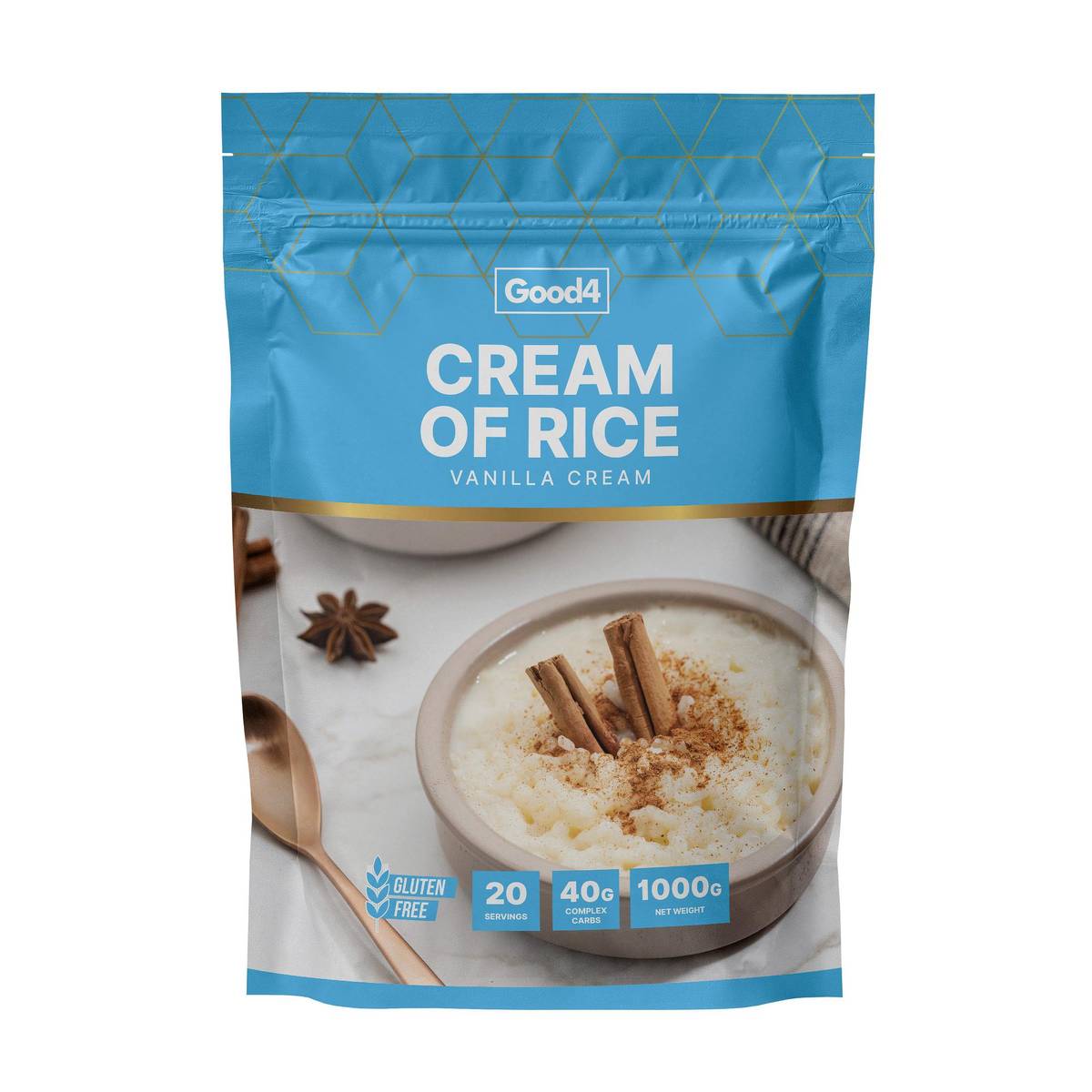 Good4Nutrition - Cream of Rice 1kg, Vanilla – Flexfit